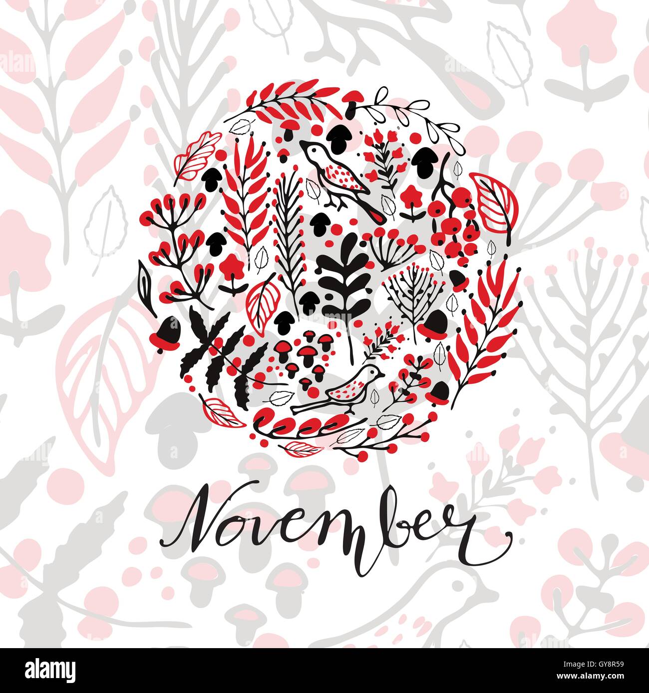 Autumn round frame Stock Vector Image & Art - Alamy