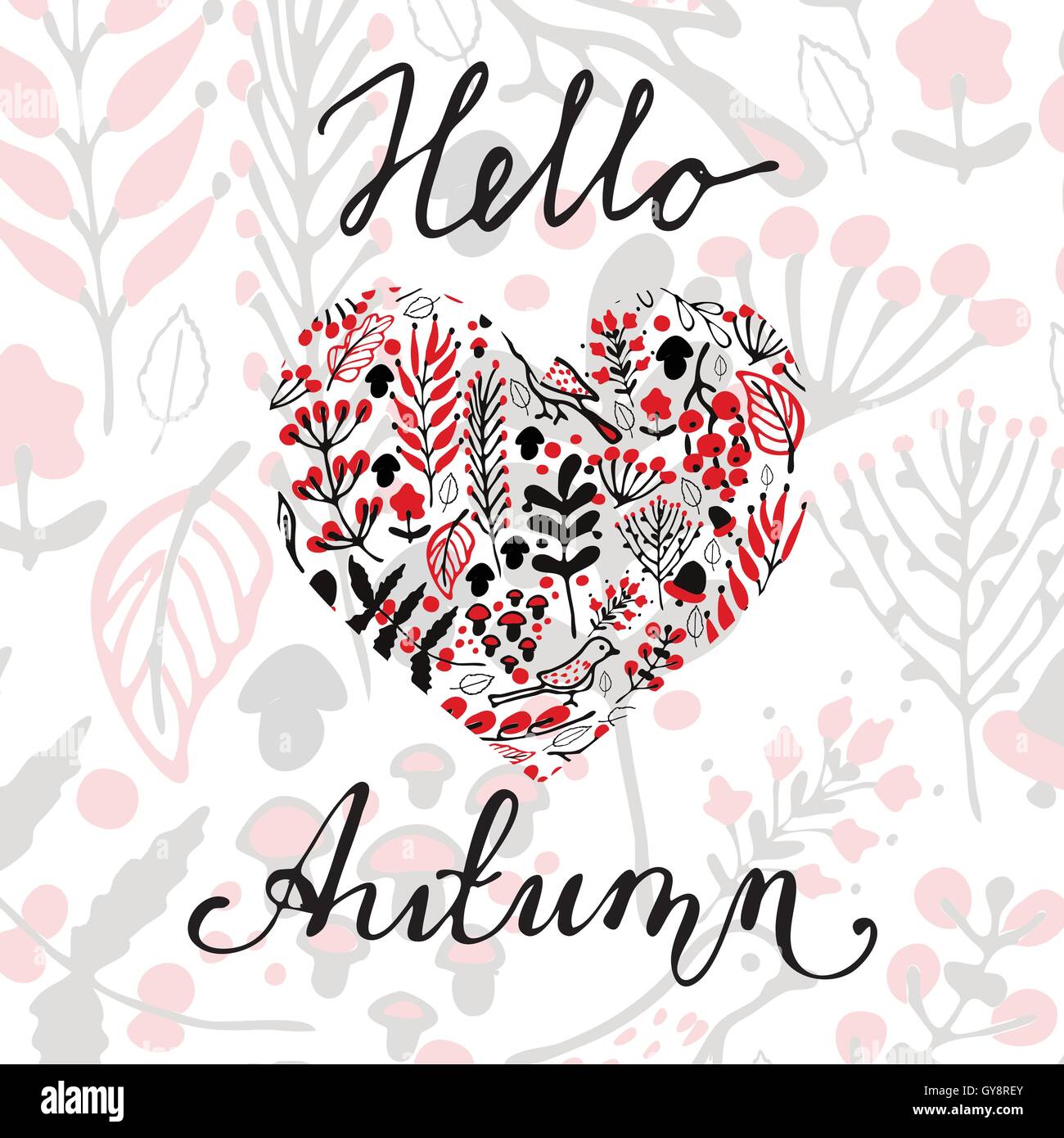 Hello Autumn background Stock Vector Image & Art - Alamy