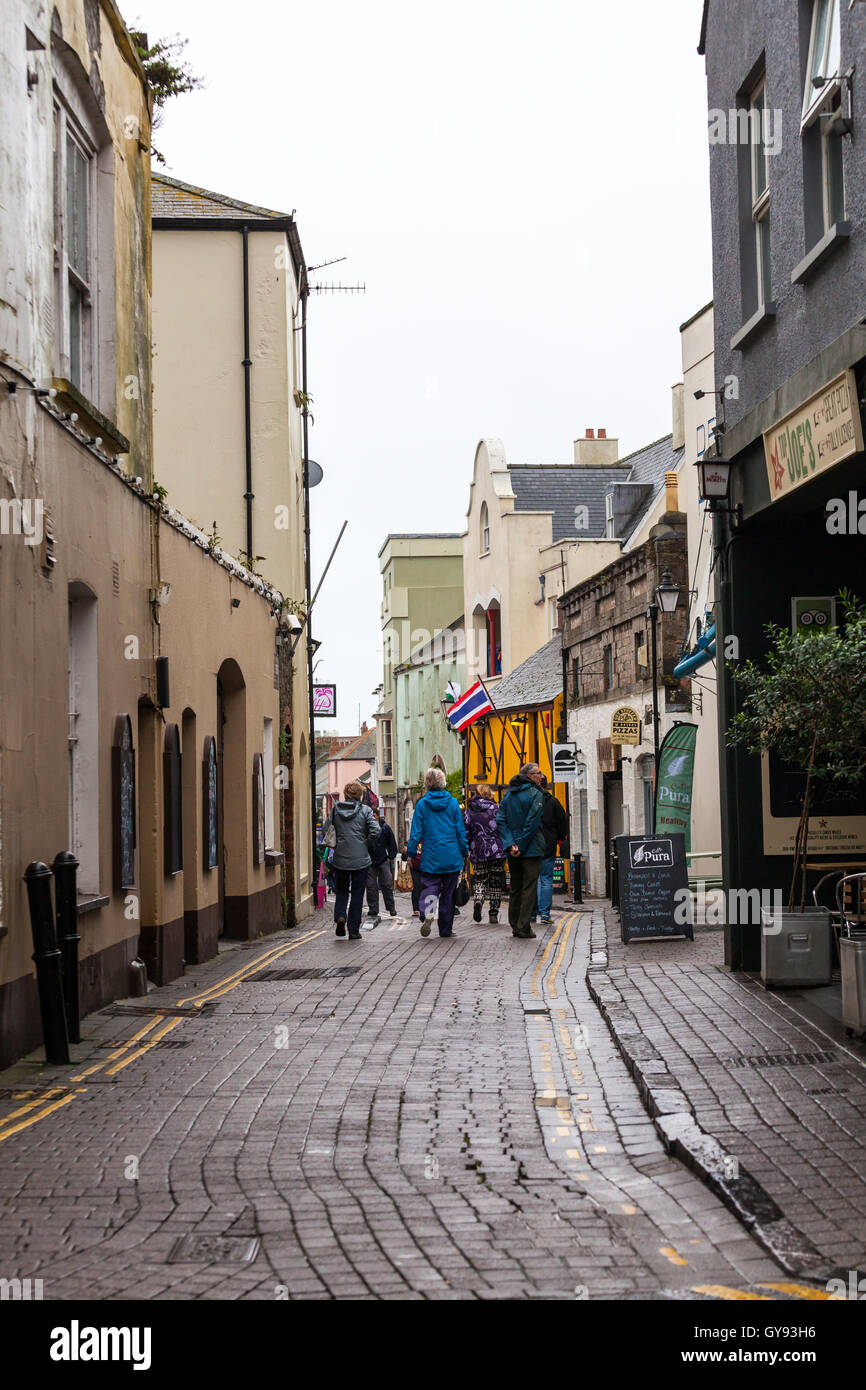 Tenby on a wet summers day Stock Photo - Alamy