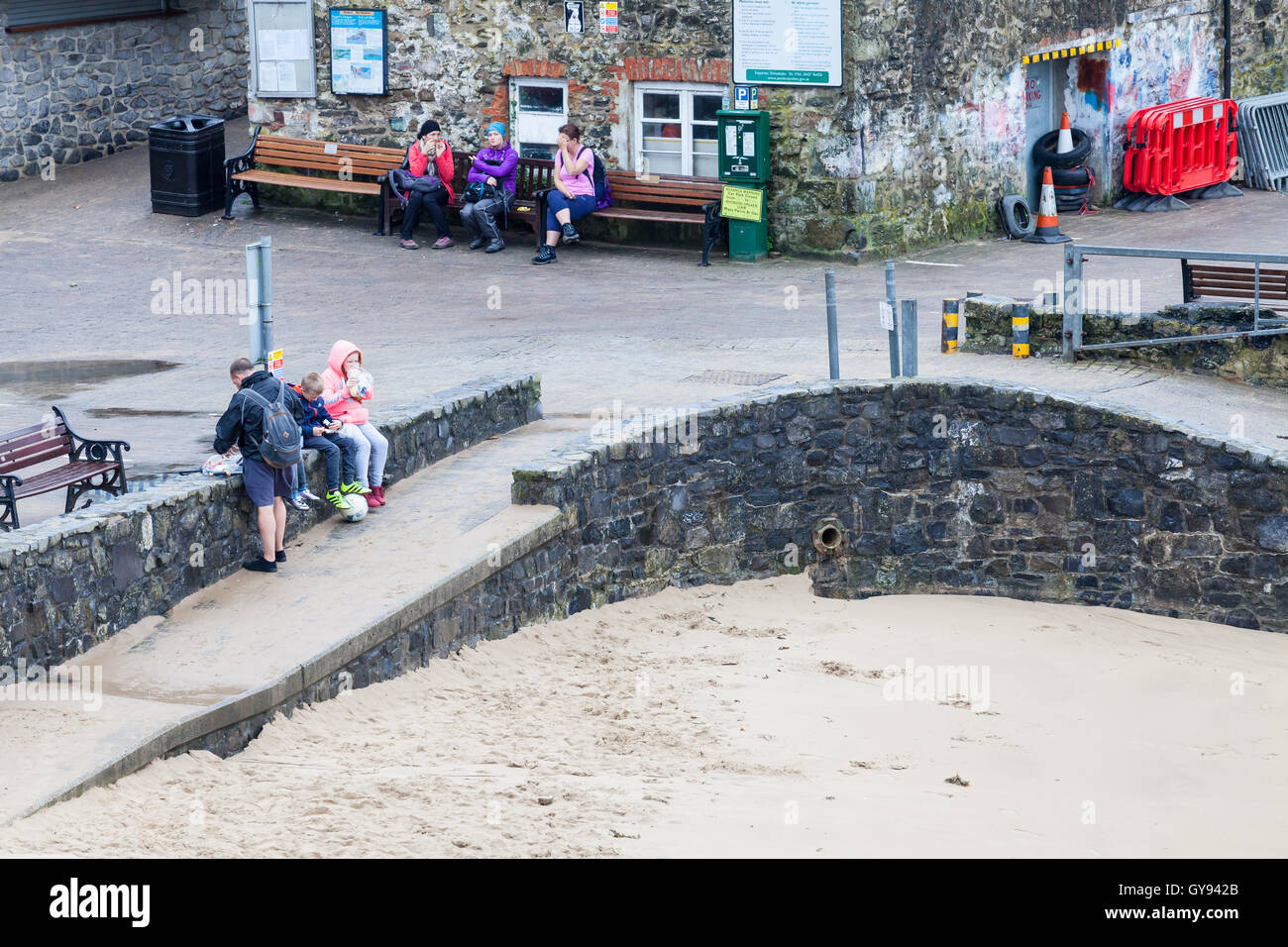 People in Tenby Stock Photo - Alamy