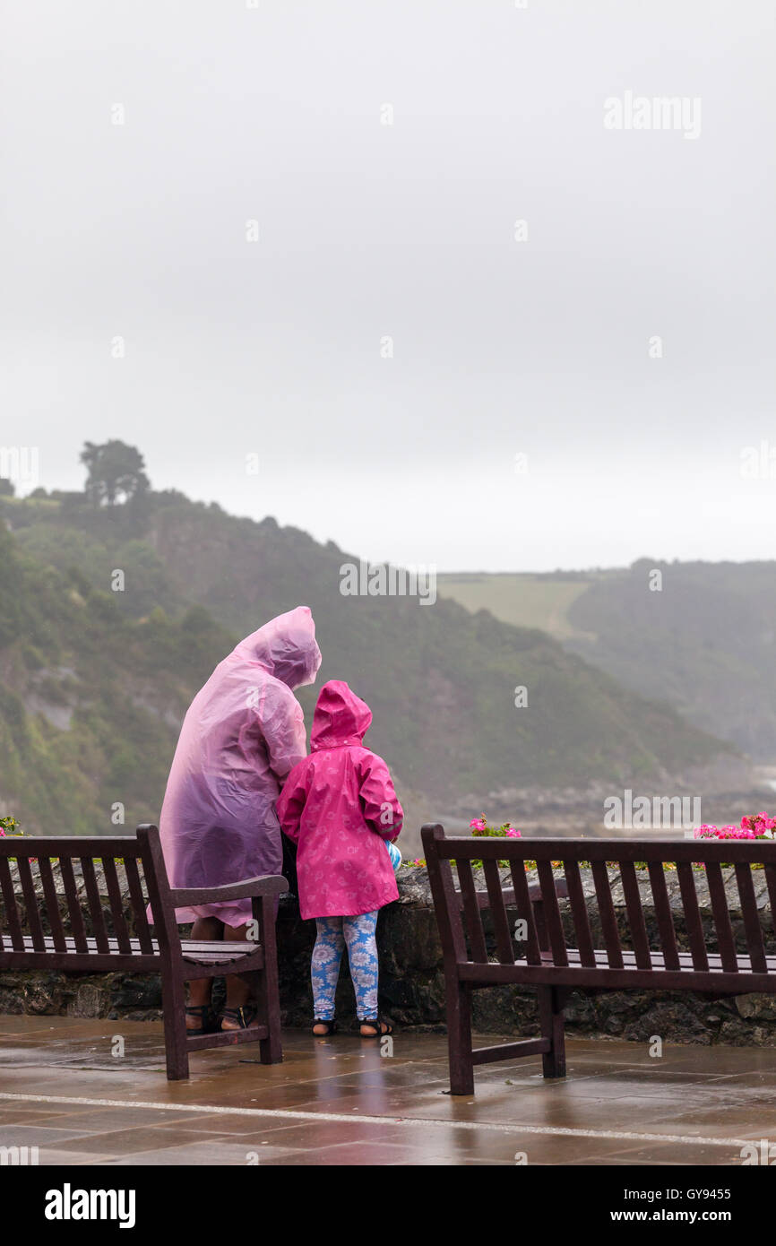 Wet weather in Tenby Stock Photo - Alamy