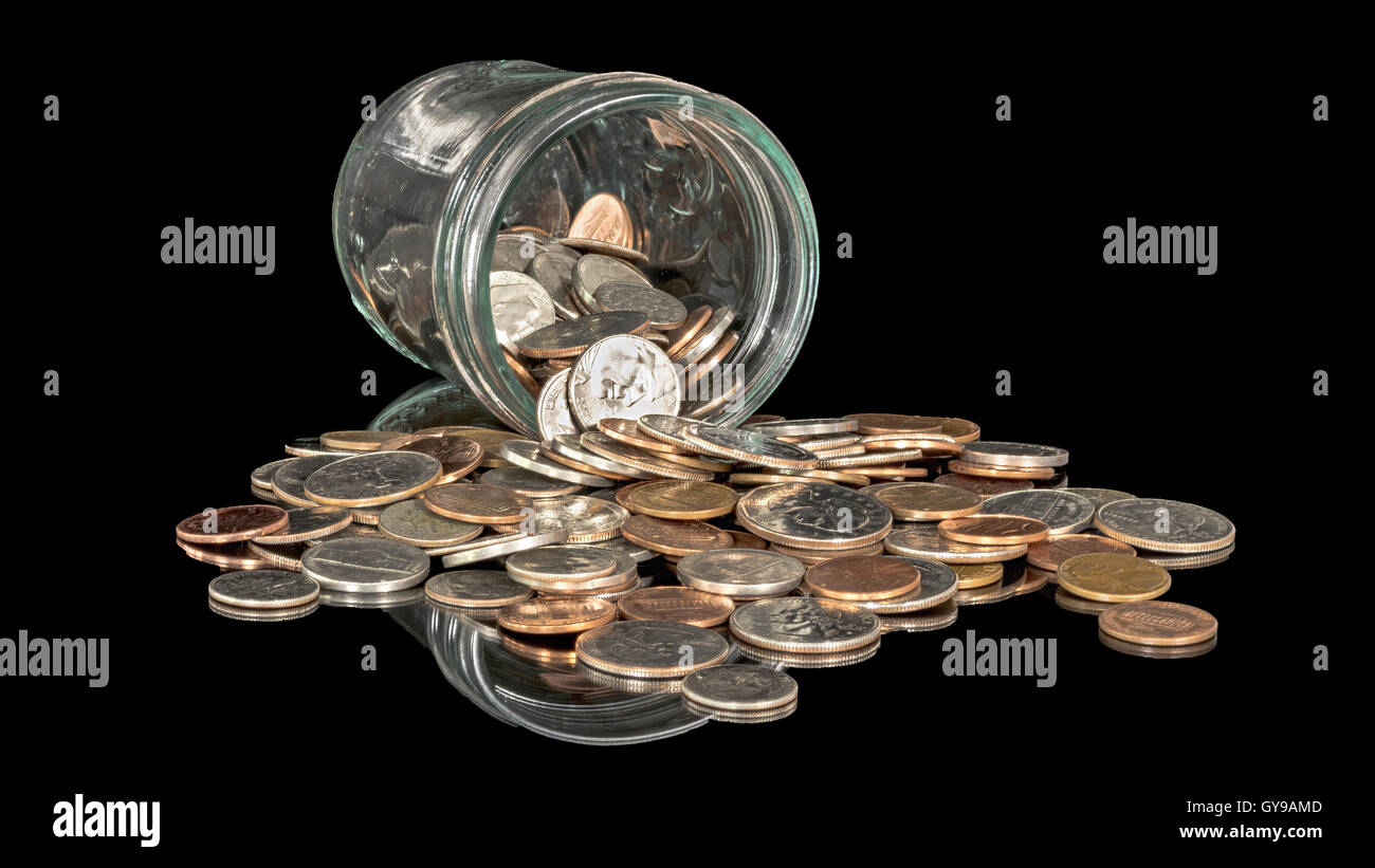 Spilled coins hi-res stock photography and images - Alamy