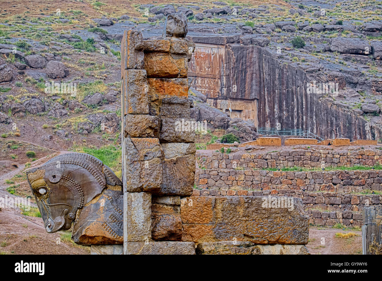 Bull capital from front gate Stock Photo - Alamy