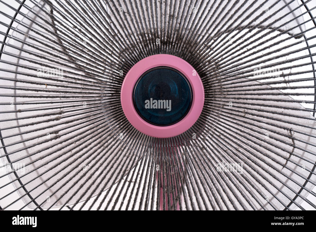 dirty electric fan cause of allergy on white background Stock Photo - Alamy