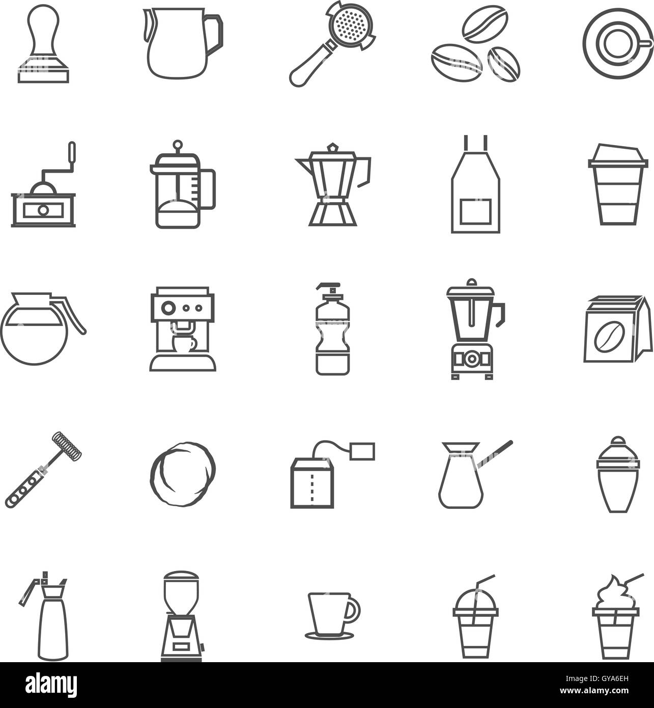 Barista line icon on white background, stock vector Stock Vector Image ...