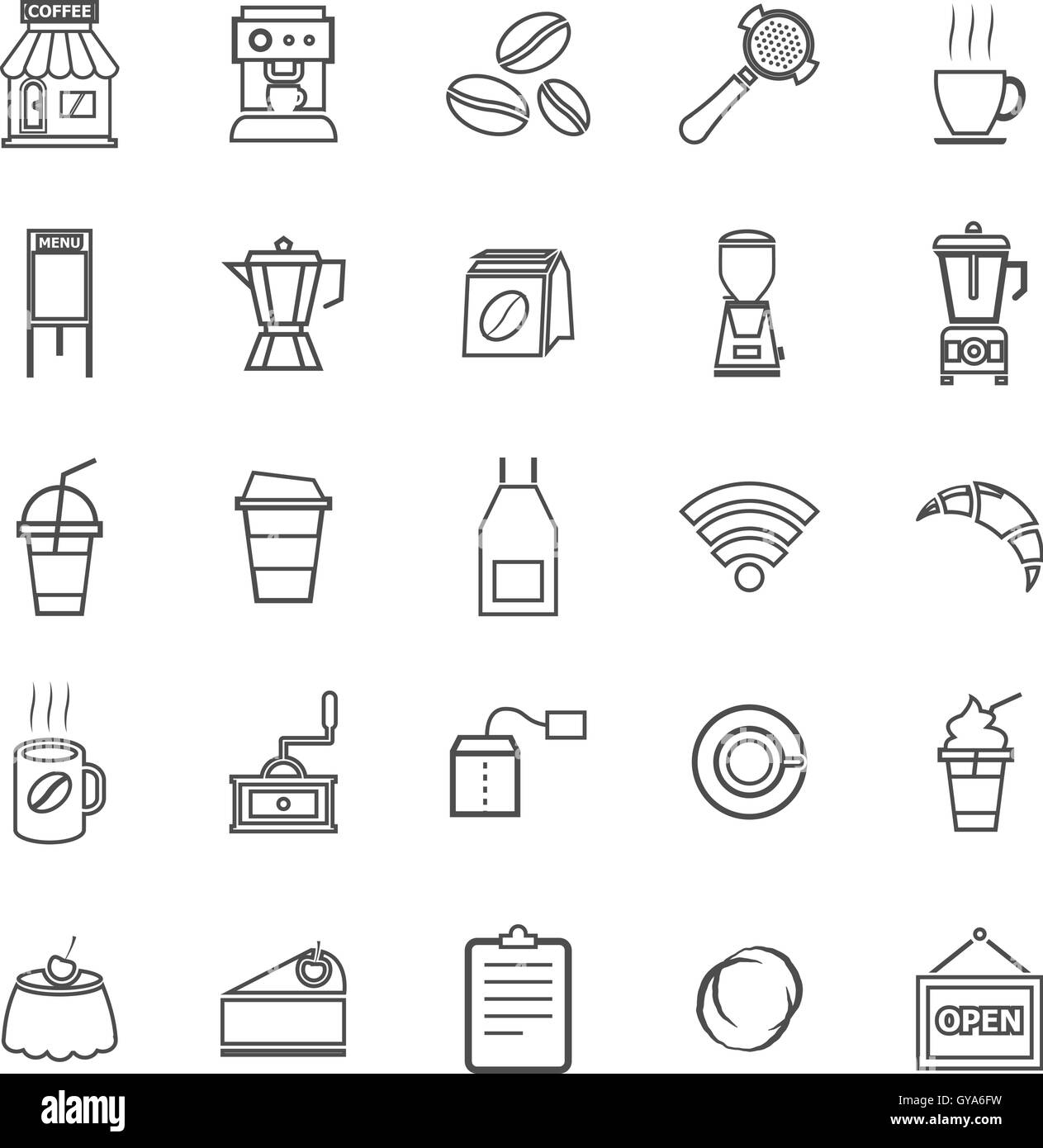 Coffee beans on glass Stock Vector Images - Alamy