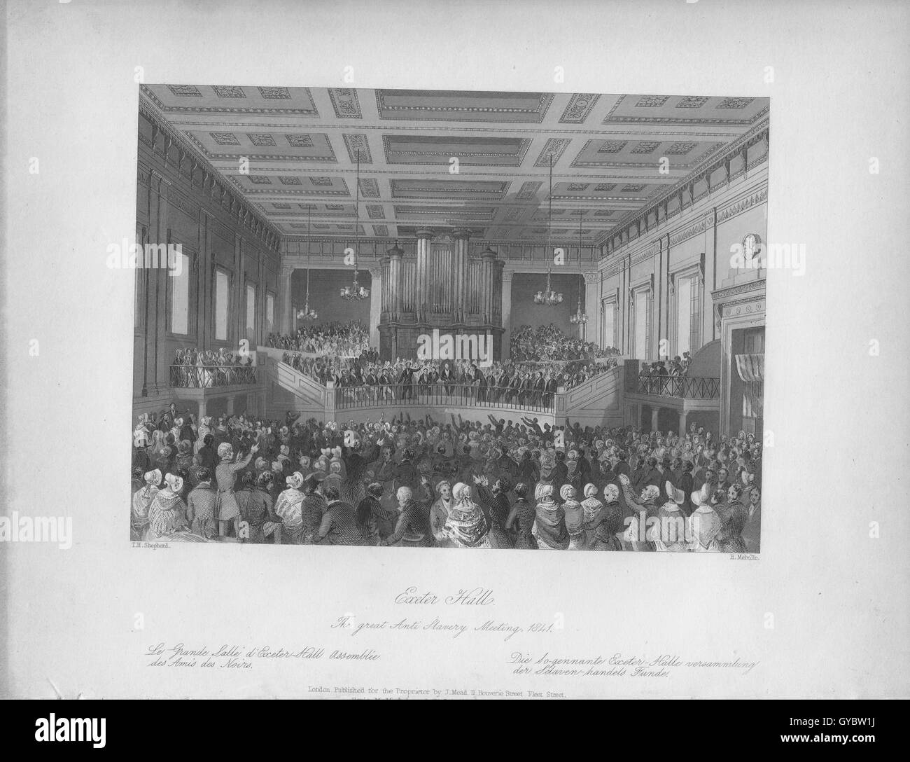 Exeter Hall, 1841 Stock Photo - Alamy