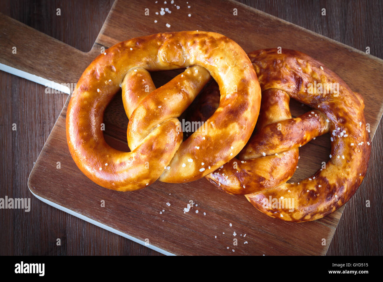 The typical german pretzel bread, salty snack Stock Photo - Alamy