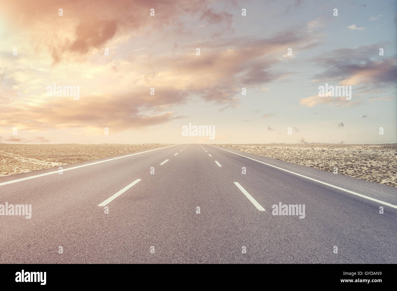 Endless Road under a dramatic sky Stock Photo - Alamy