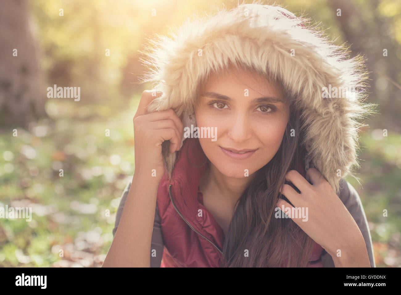 Woman Portrait in Nature Stock Photo - Alamy