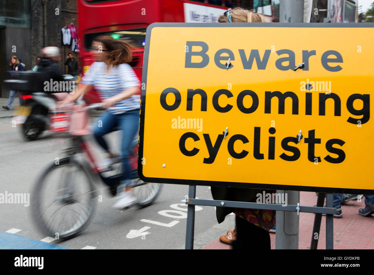 Beware of oncoming cyclists hi-res stock photography and images - Alamy