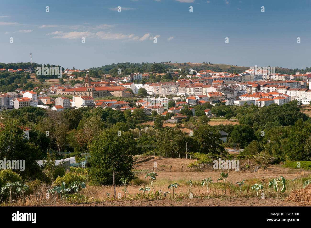 Panoramic view, Celanova, Orense province, Region of Galicia, Spain ...