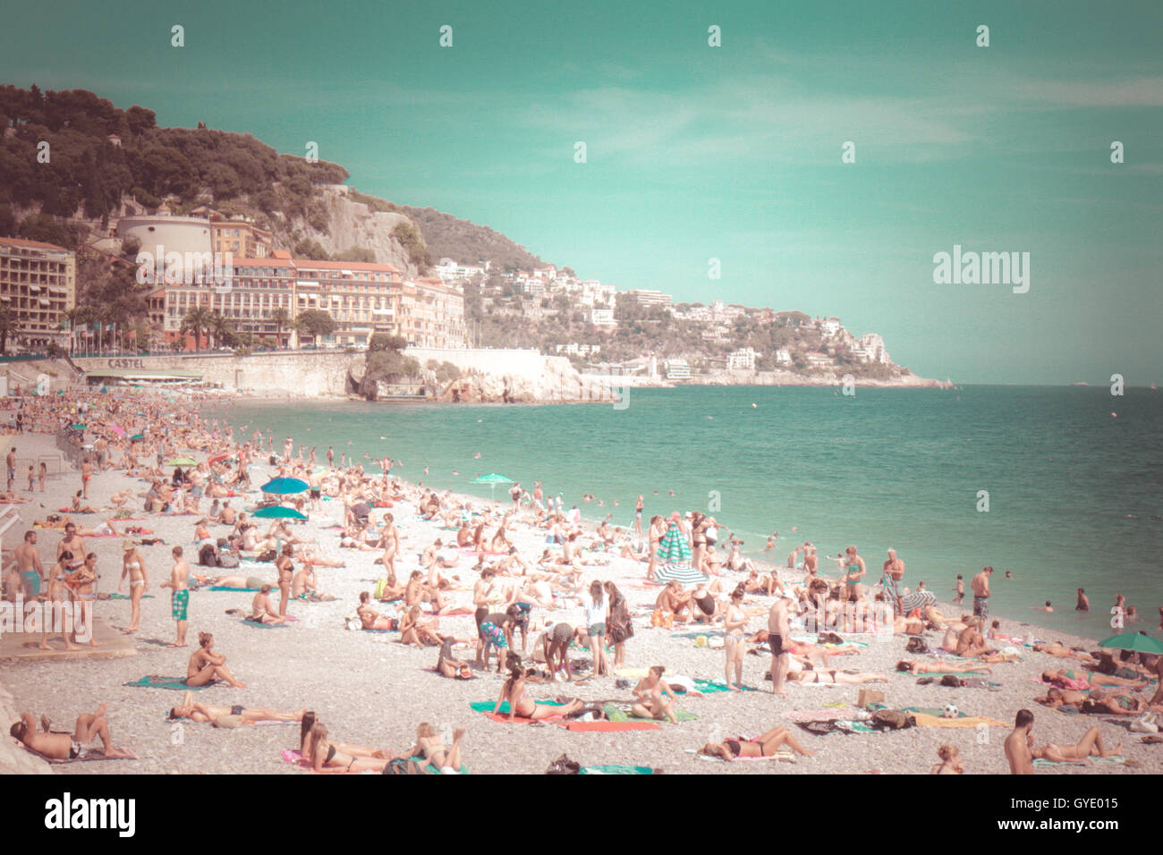 Beach in Nice France Stock Photo - Alamy