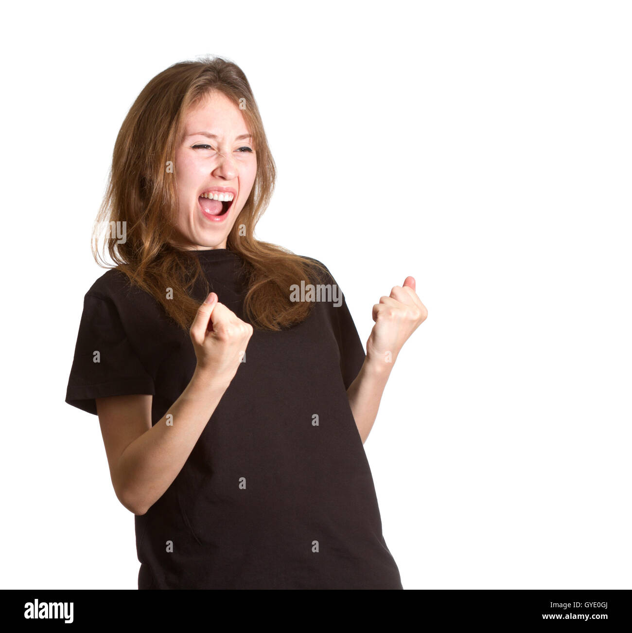 Portrait of an attractive beautiful happy young caucasian woman / lady ...