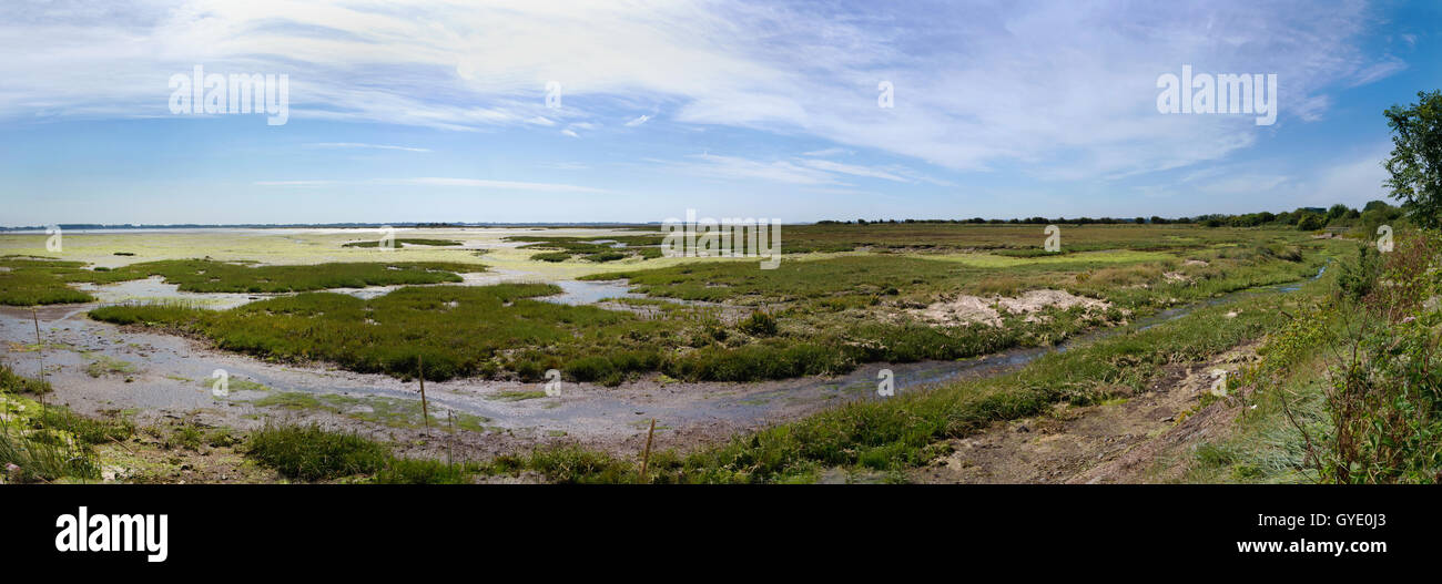 A Panorama of Farlington Marshes nature reserve, Portsmouth, Hampshire ...