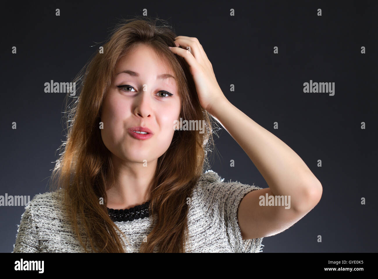Portrait Of An Attractive Cute Beautiful Happy Cheerful Young Caucasian