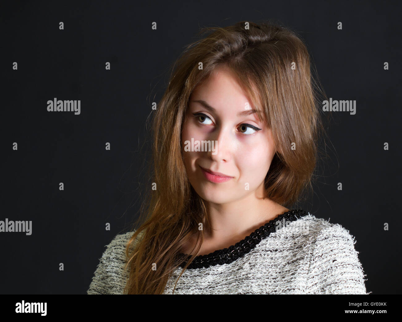 Portrait of an attractive beautiful pretty cute young caucasian ...