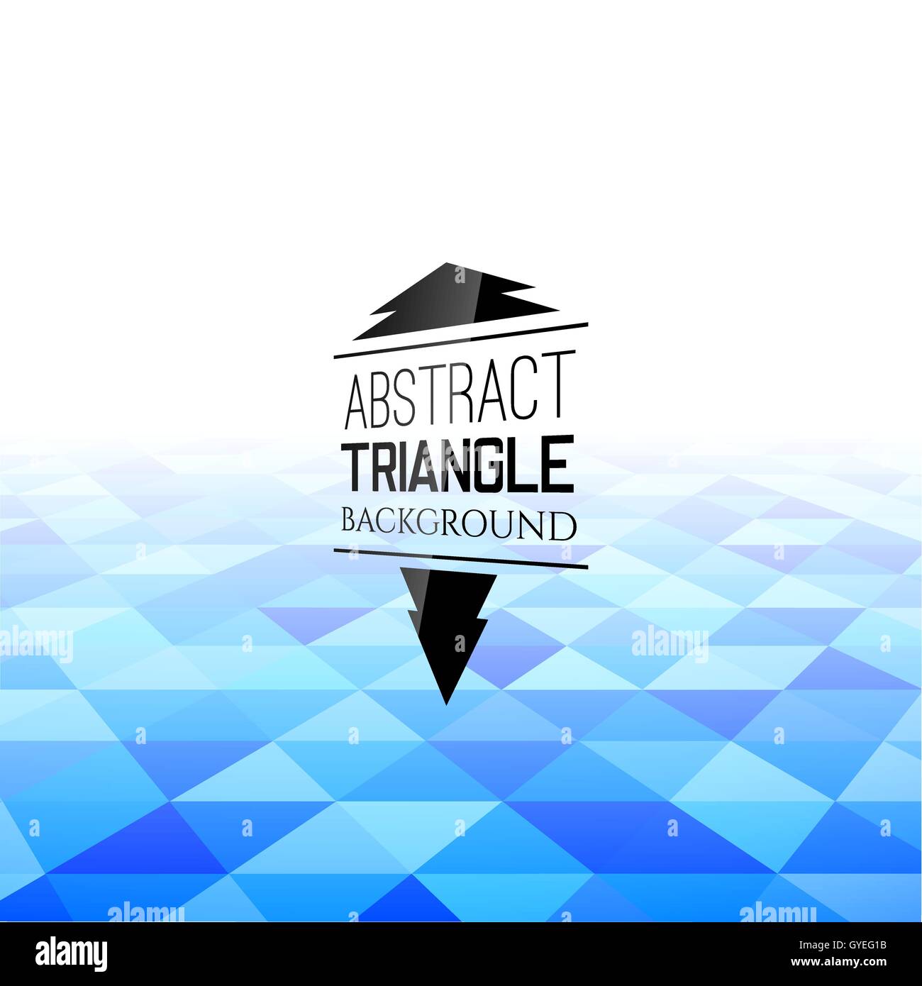 Abstract blue triangle field, perspetive pattern in fog Stock Vector ...