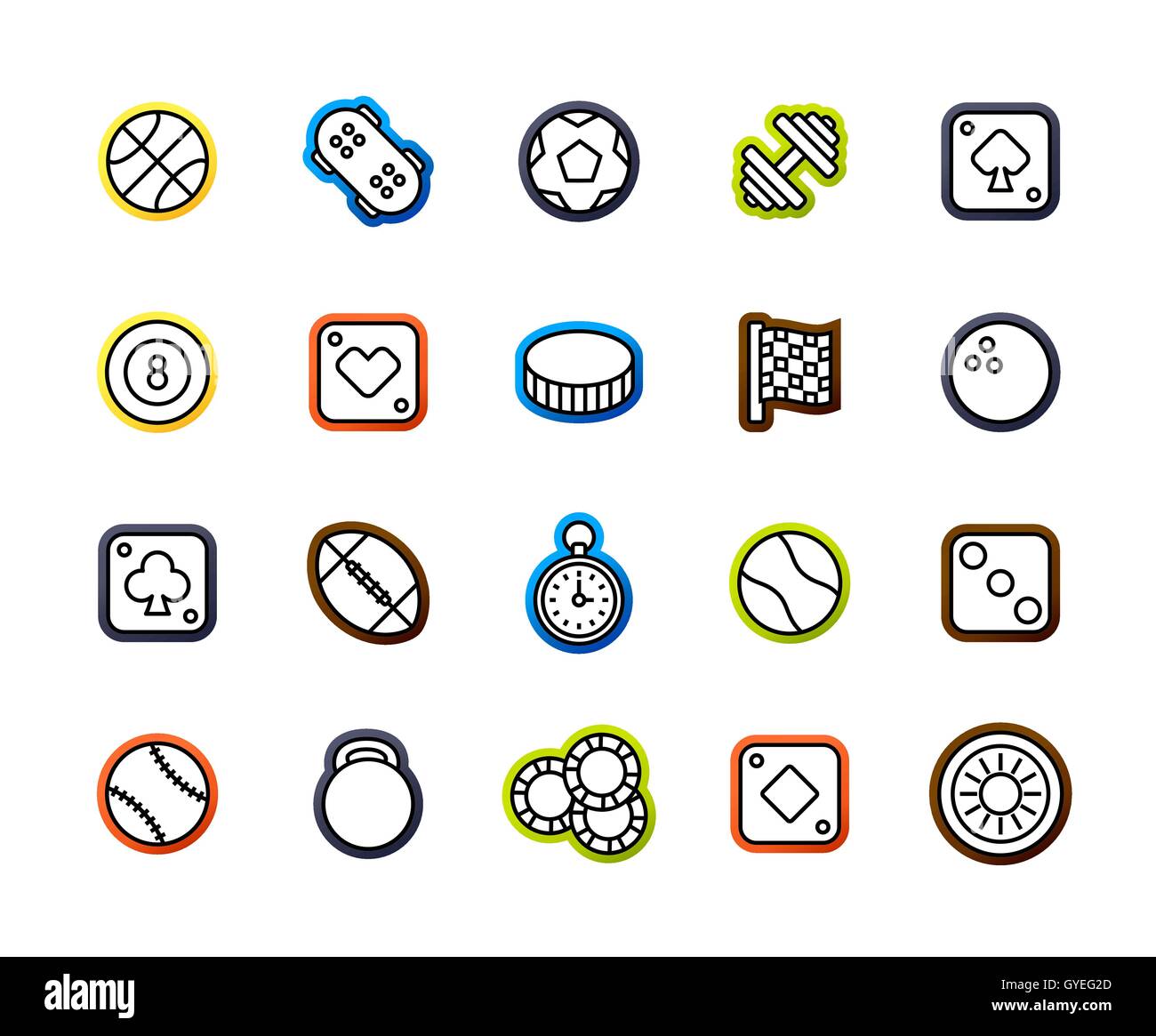 Outline icons thin flat design, modern line stroke style Stock Vector ...