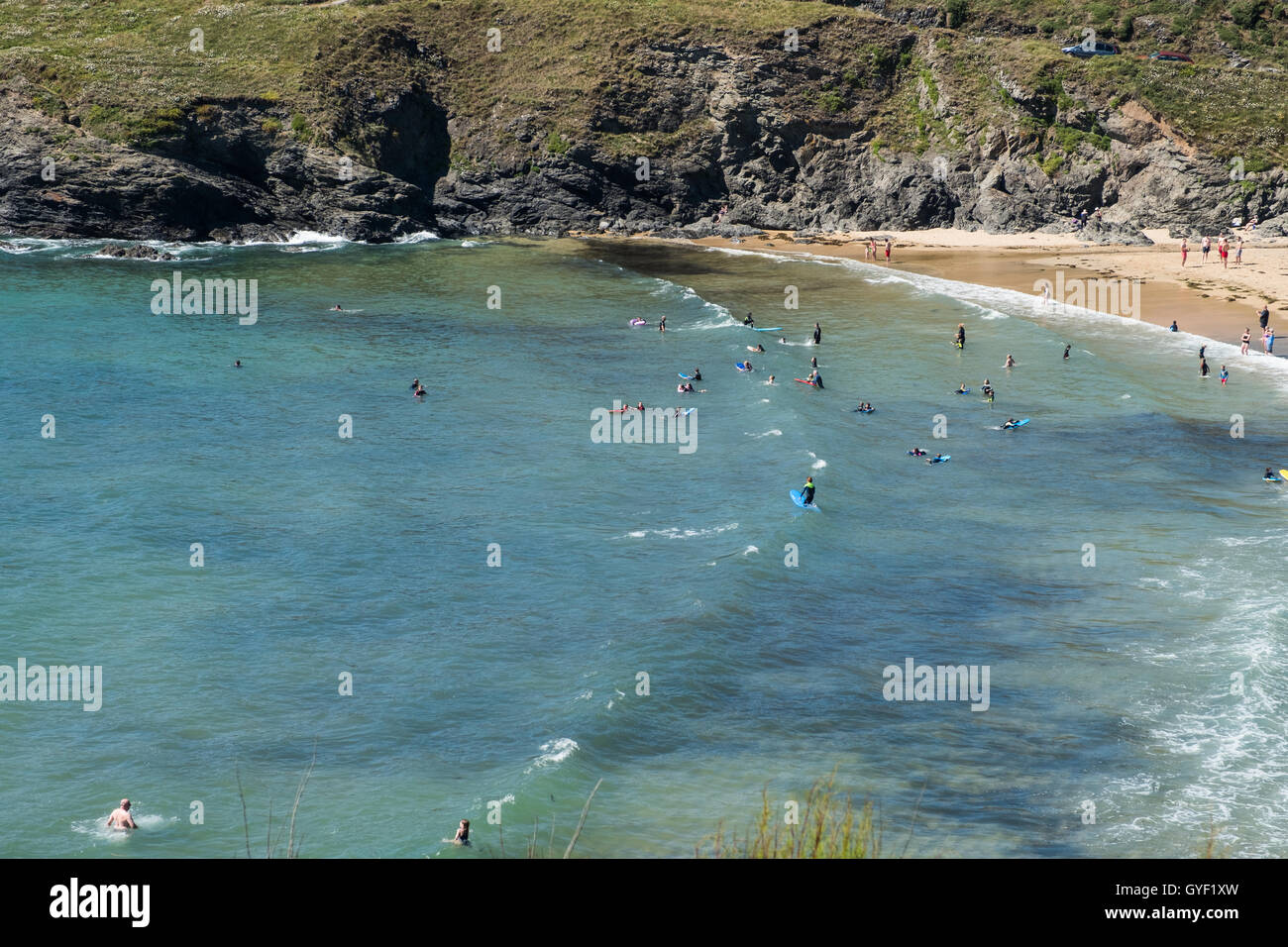 The Beach at Poldhu Cove Cornwall, England U K Stock Photo - Alamy