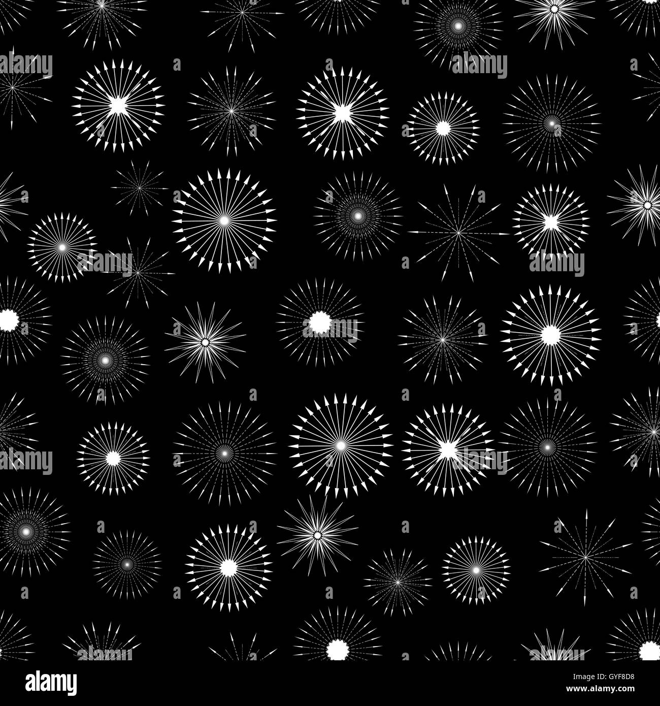 Set of Starbursts Symbols Seamless Pattern Stock Vector Image & Art - Alamy