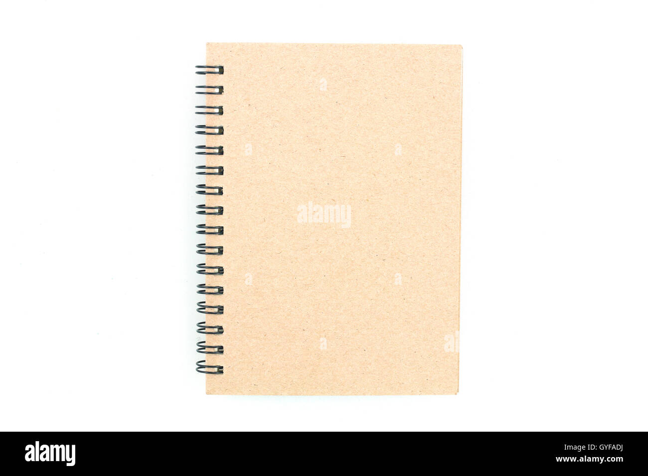 notebook is opening on white background Stock Photo - Alamy