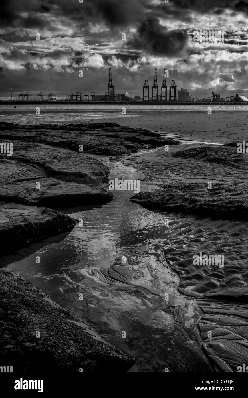 Liverpool 2 Port from New Brighton Perch Rocks Stock Photo - Alamy