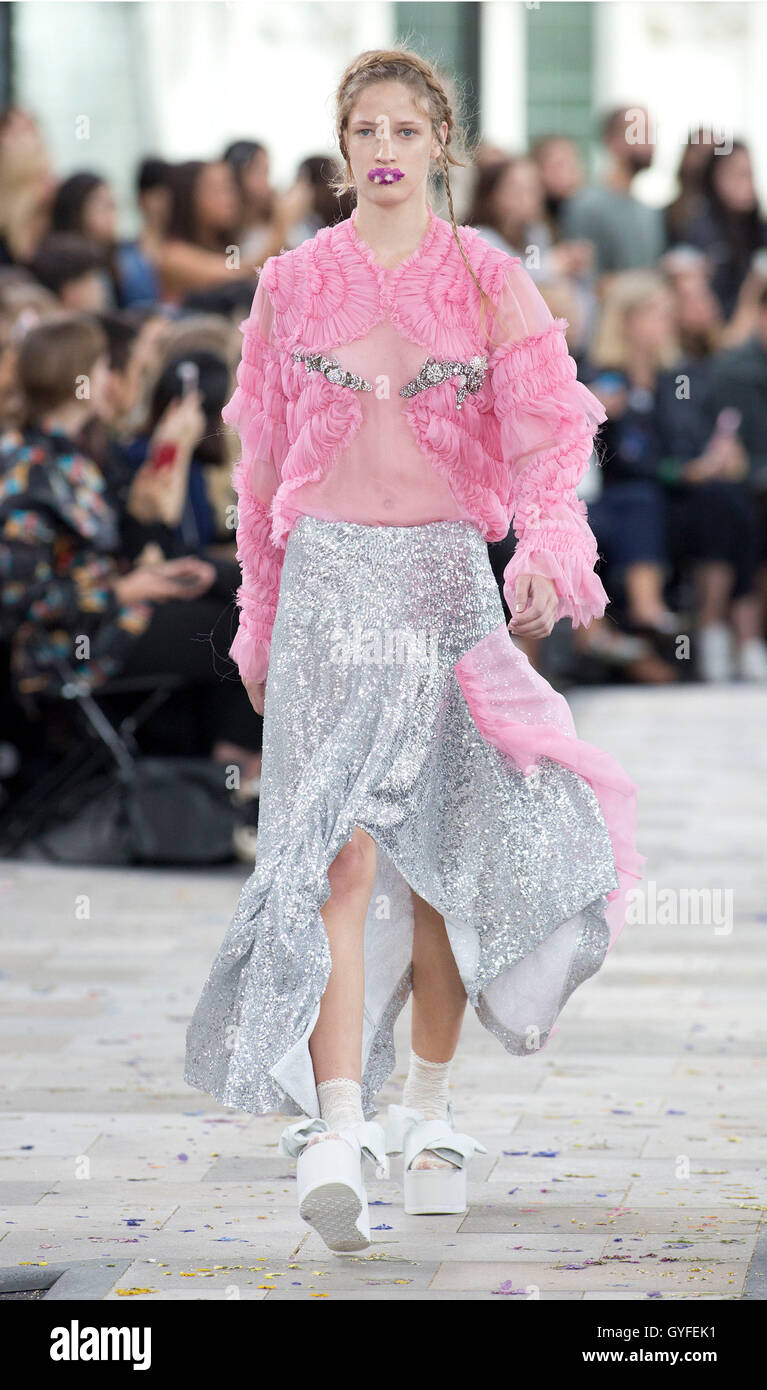 Models on the catwalk during the Preen by Thornton Bregazzi Spring ...