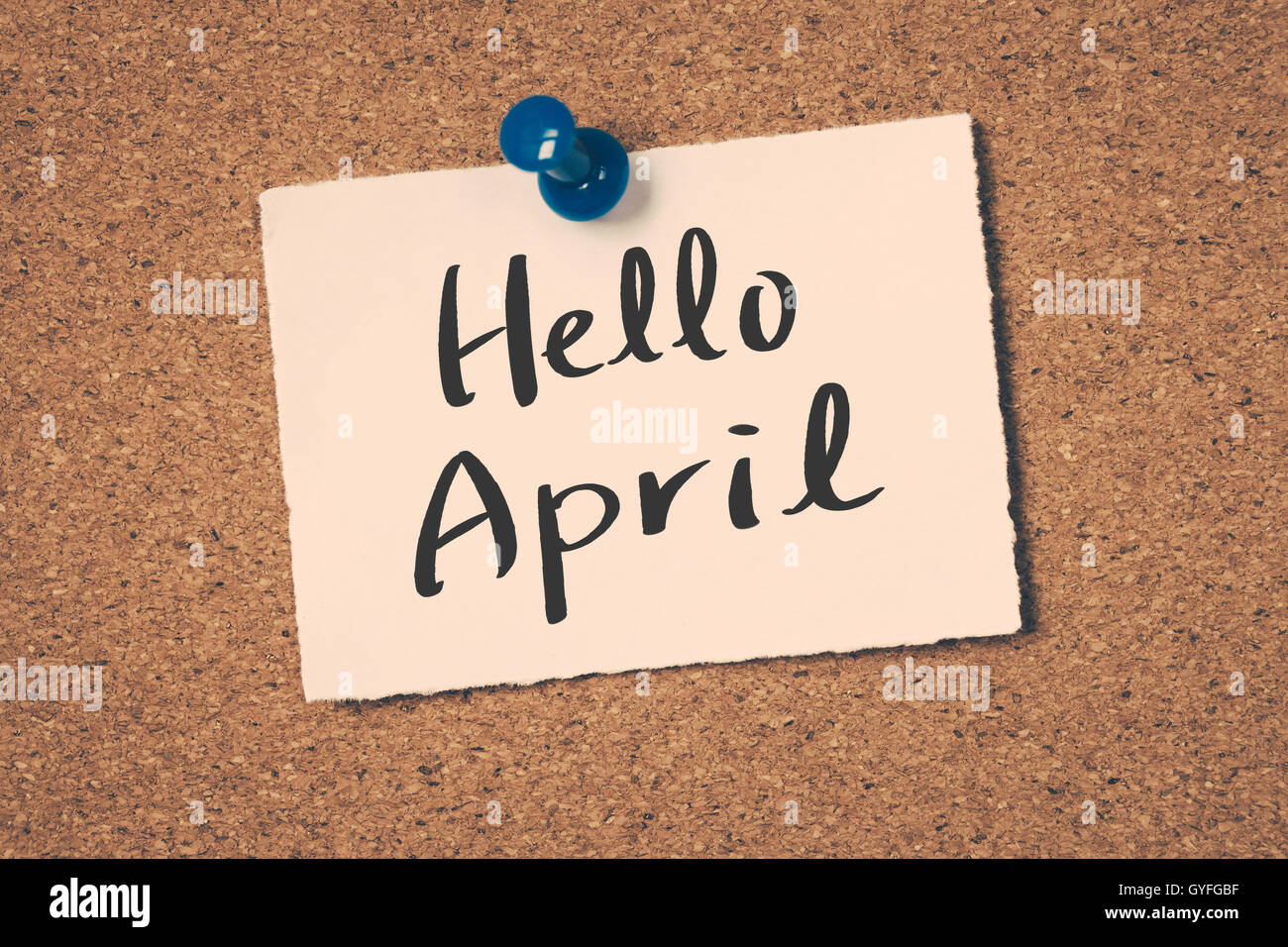 Hello april hi-res stock photography and images - Alamy