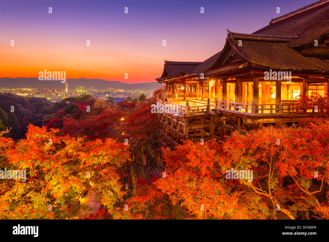 Kyoto, Japan at Kiyomizu-dera Temple Stock Photo - Alamy