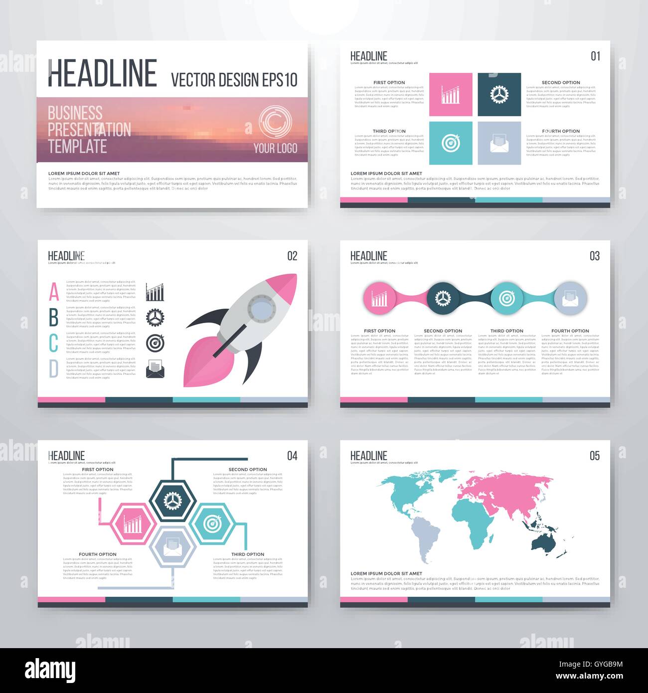 Infographics presentation template flat design Stock Vector Image & Art ...