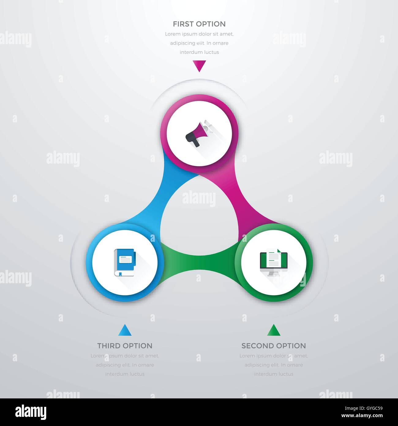 infographics three options Stock Vector Image & Art - Alamy