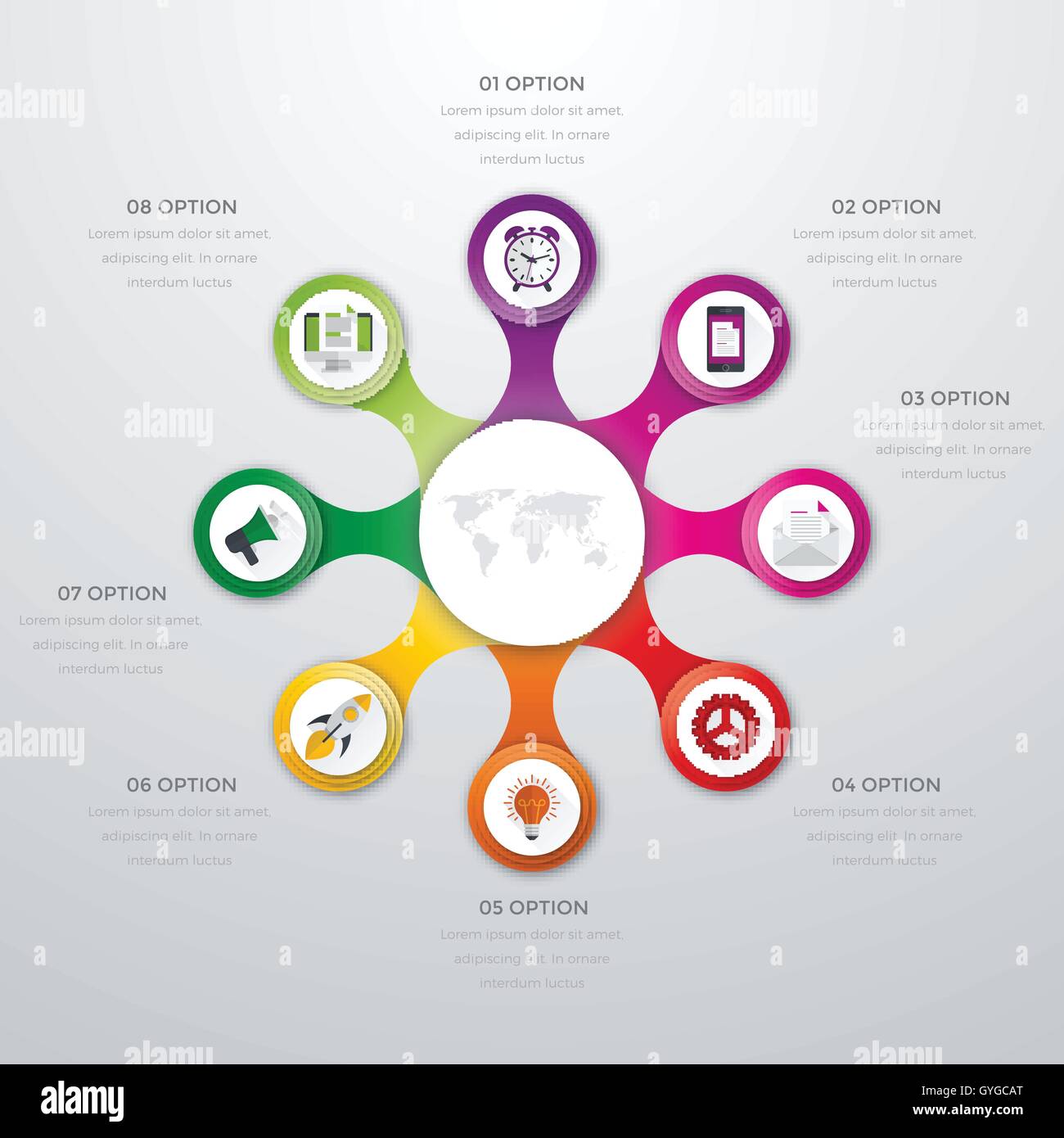 Vector illustration infographics eight options Stock Vector Image & Art ...