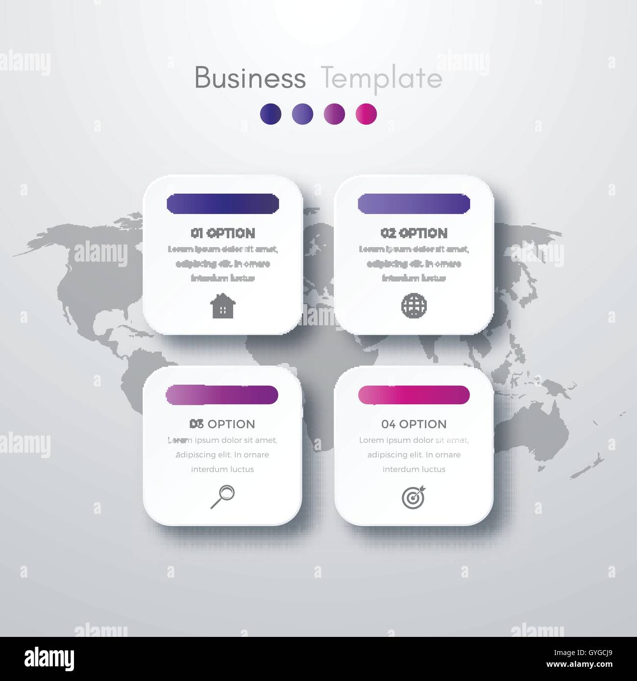 Vector illustration of four square infographics Stock Vector Image ...
