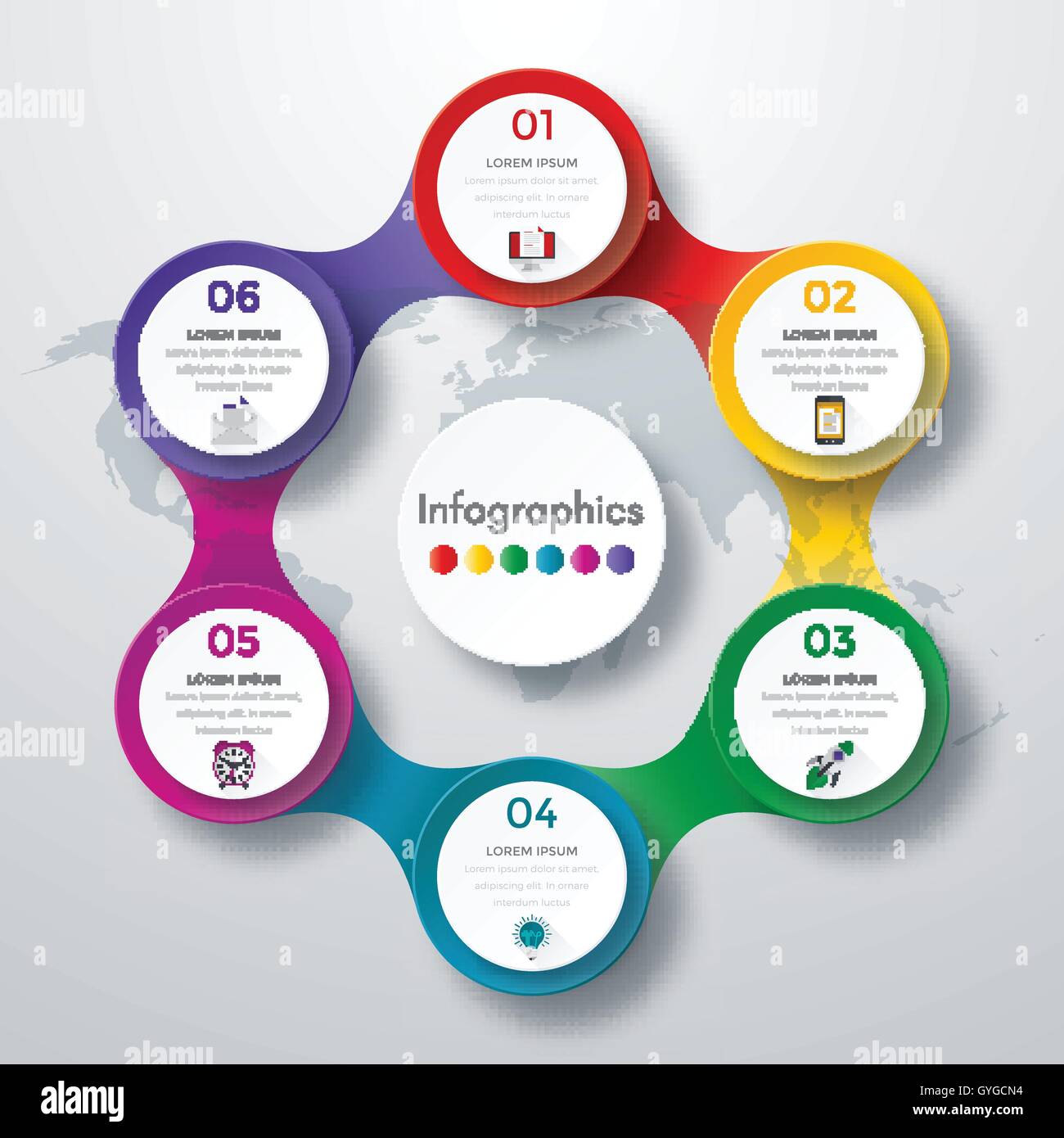 Infographic design with colored Stock Vector Image & Art - Alamy