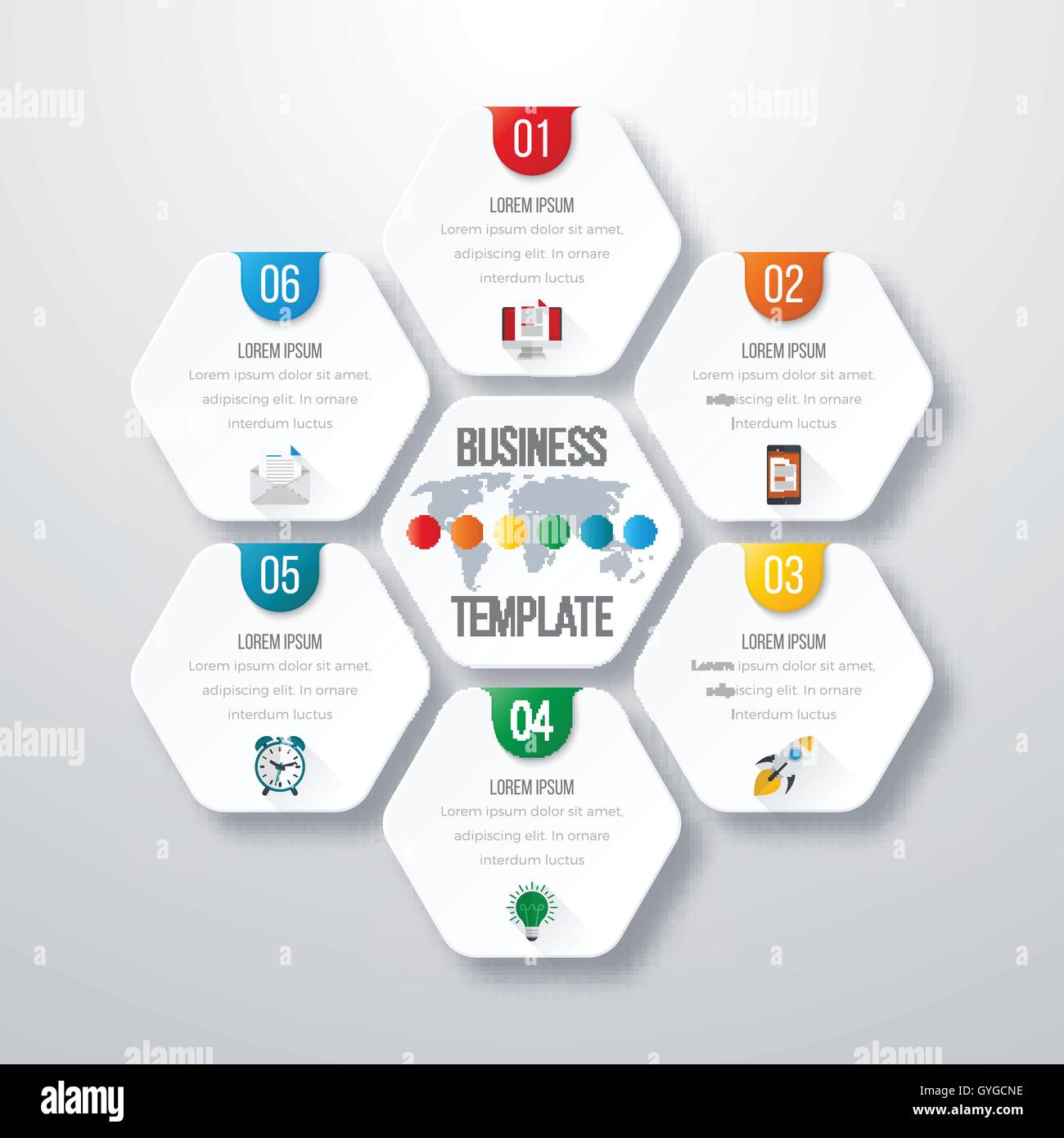 Vector illustration infographics six options Stock Vector Image & Art ...