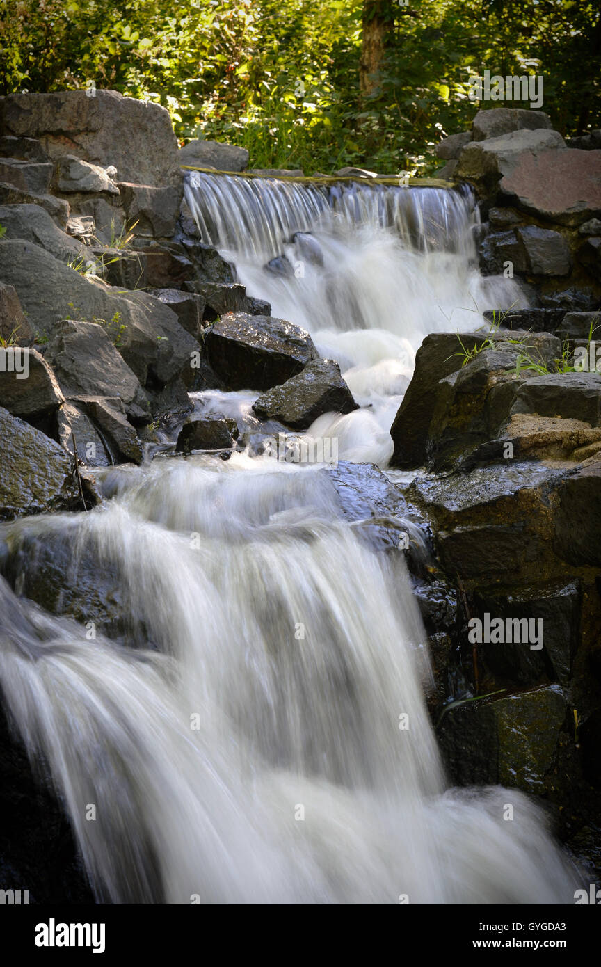 Waterfall in the Park Stock Photo - Alamy