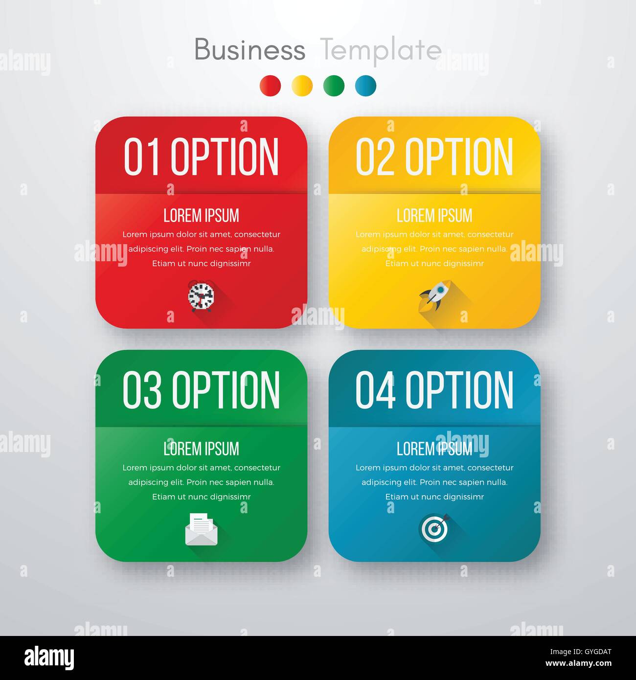 Vector illustration of four square infographics Stock Vector Image ...