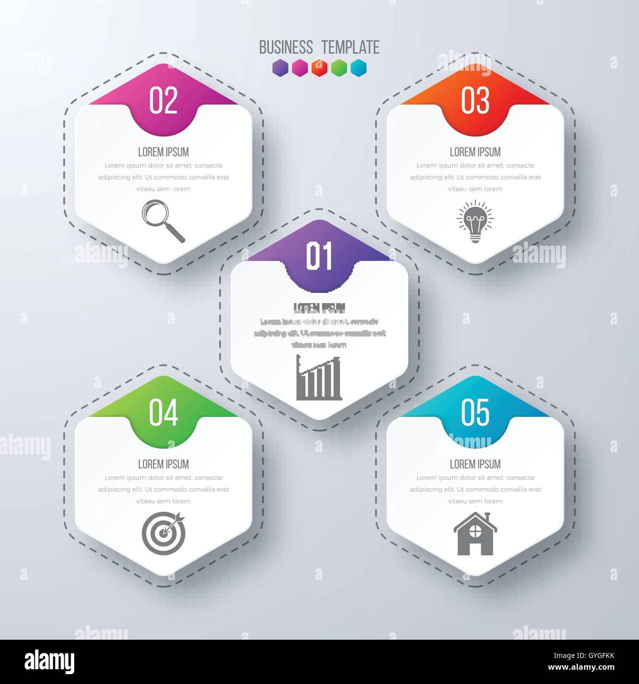 Vector illustration infographics five options Stock Vector Image & Art ...