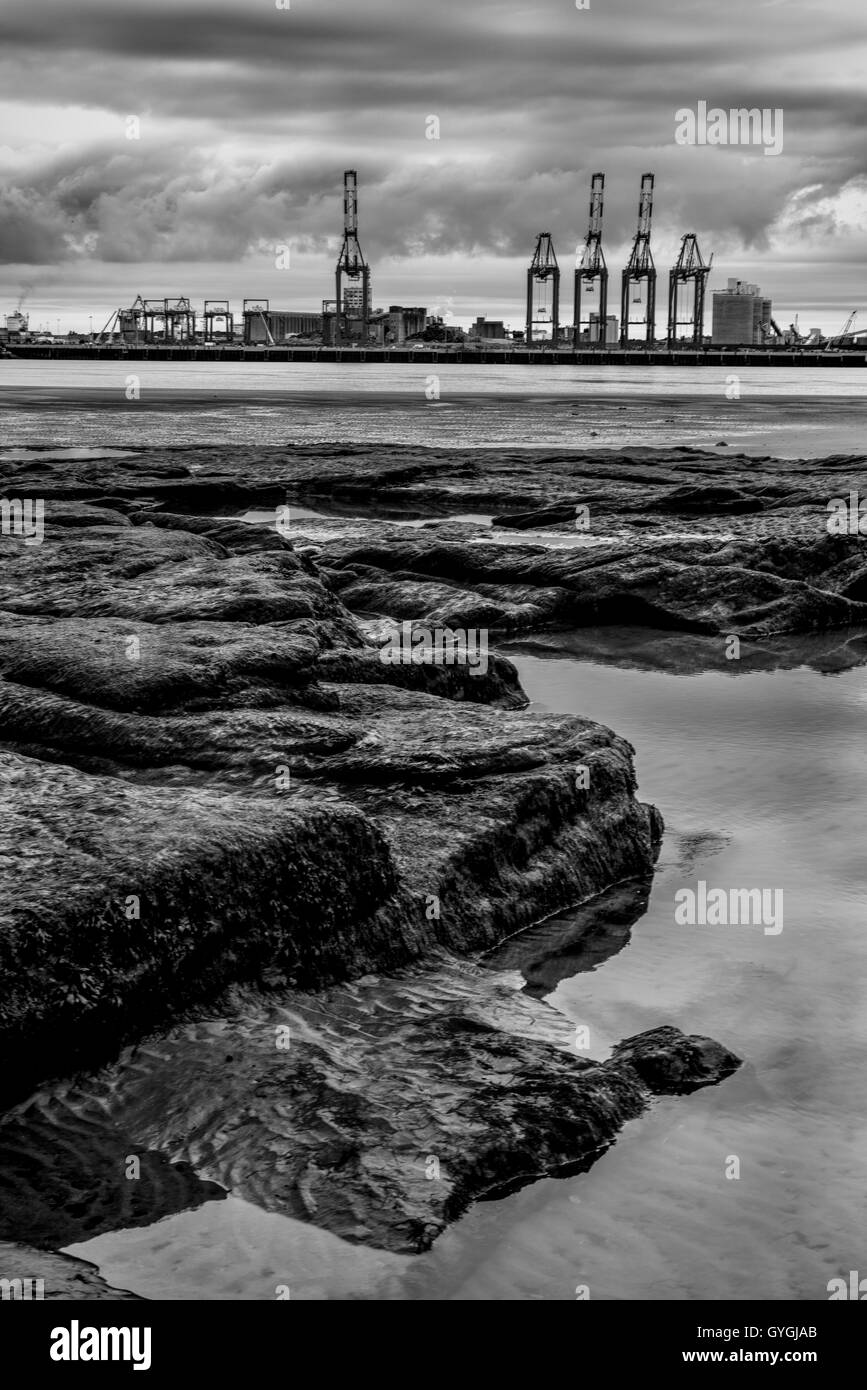 Liverpool 2 Port from New Brighton Perch Rocks Stock Photo - Alamy
