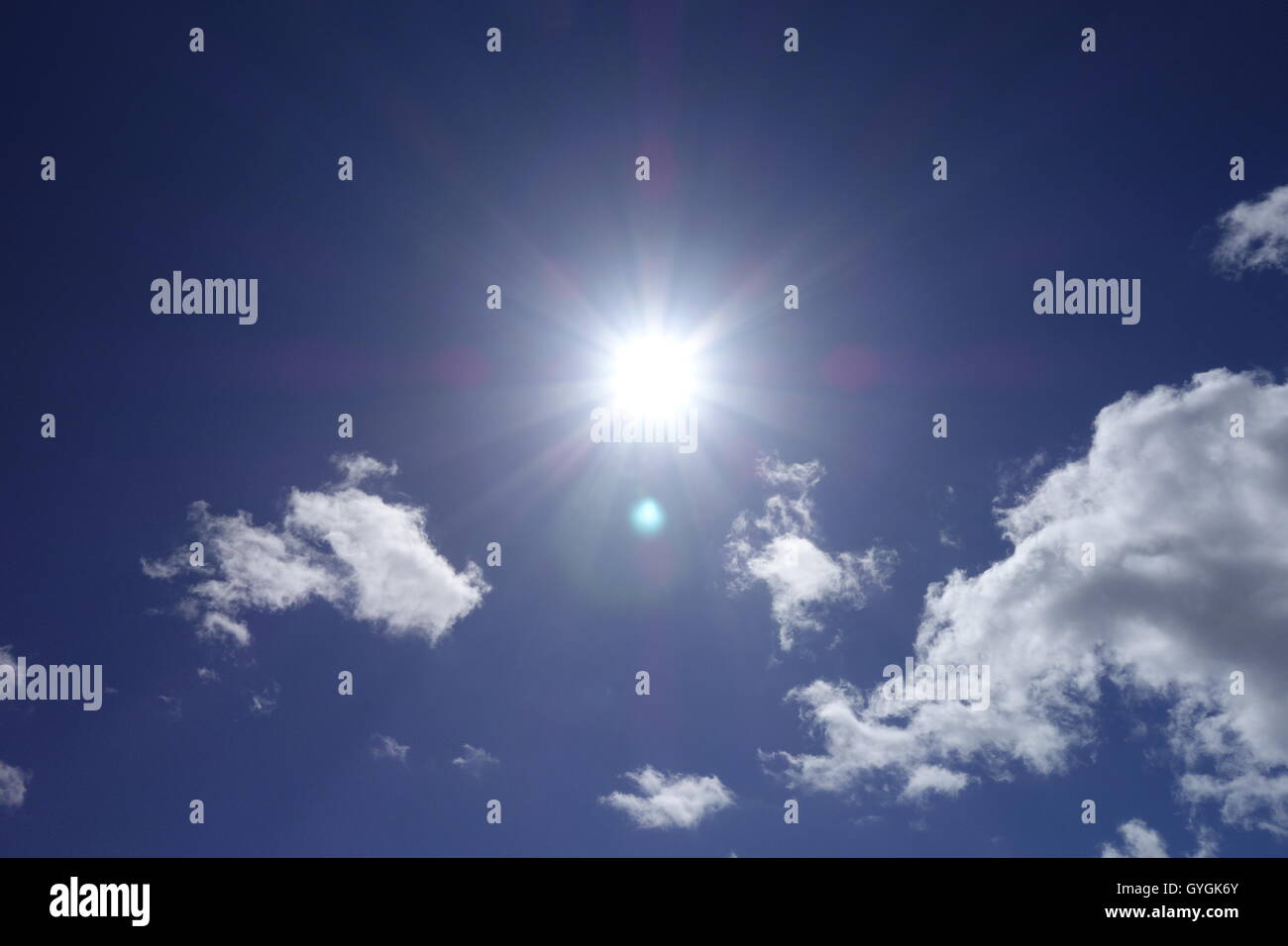 Sun on clear sky Stock Photo - Alamy