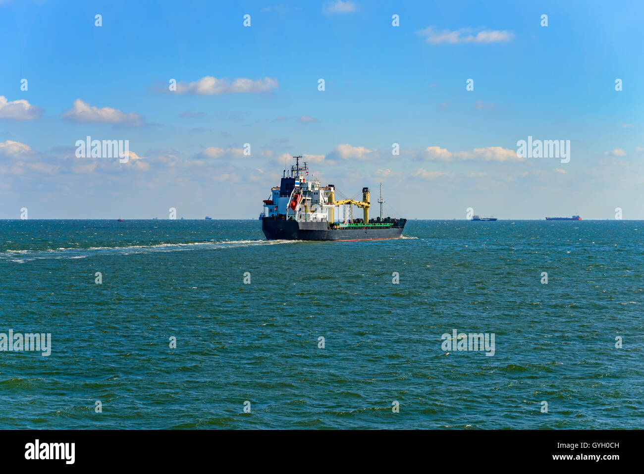 Cargo ship crosses the Strait of Kerch Stock Photo - Alamy
