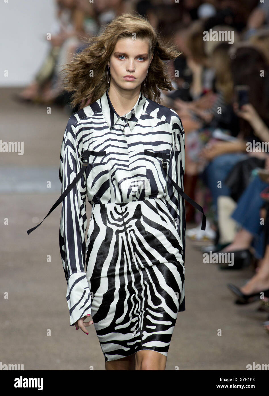 Models on the catwalk during the Topshop Unique Spring/ Summer 2017 ...
