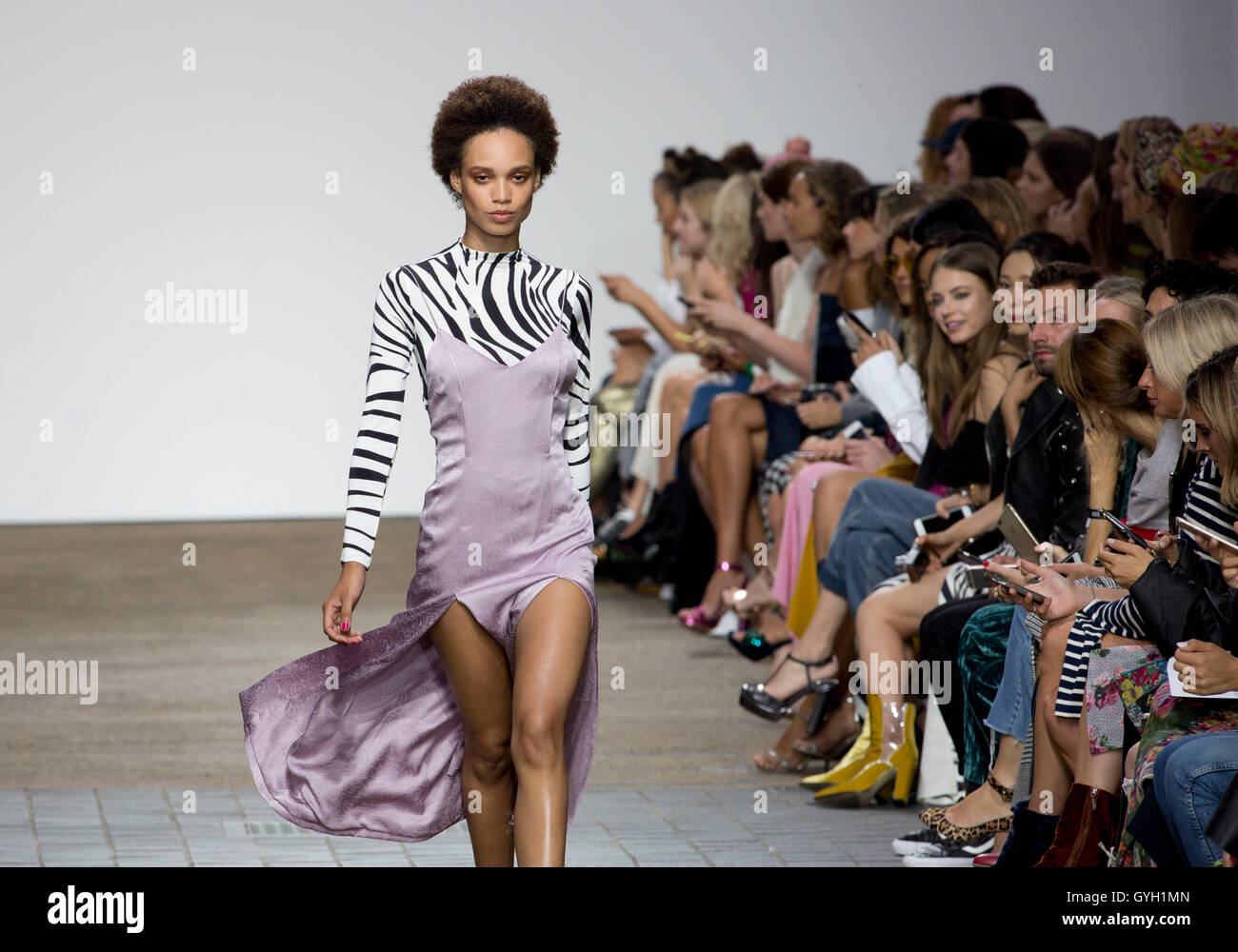 Models on the catwalk during the Topshop Unique Spring/ Summer 2017 ...