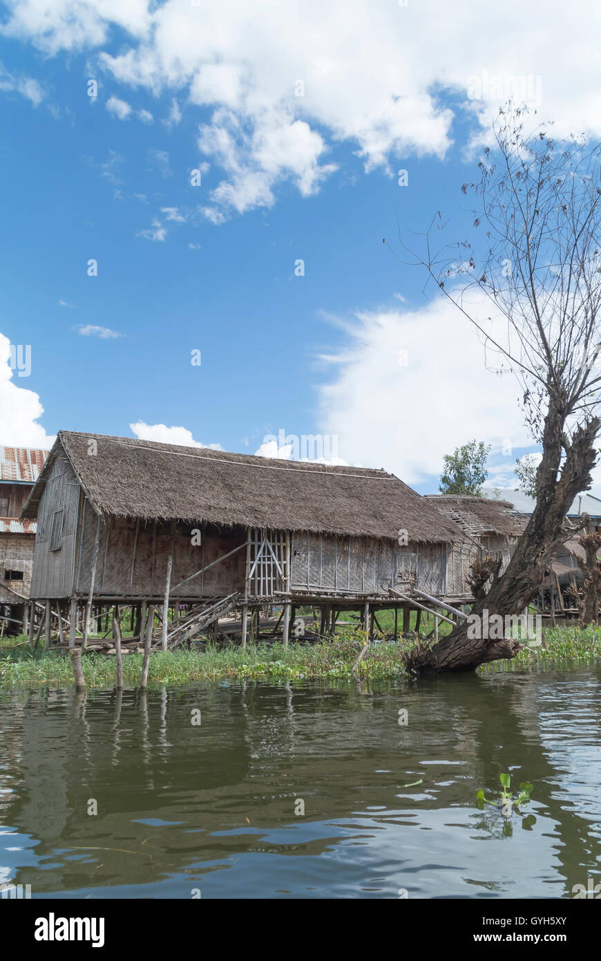 Stilt Homes on Inle Lake, Myanmar Stock Photo - Alamy