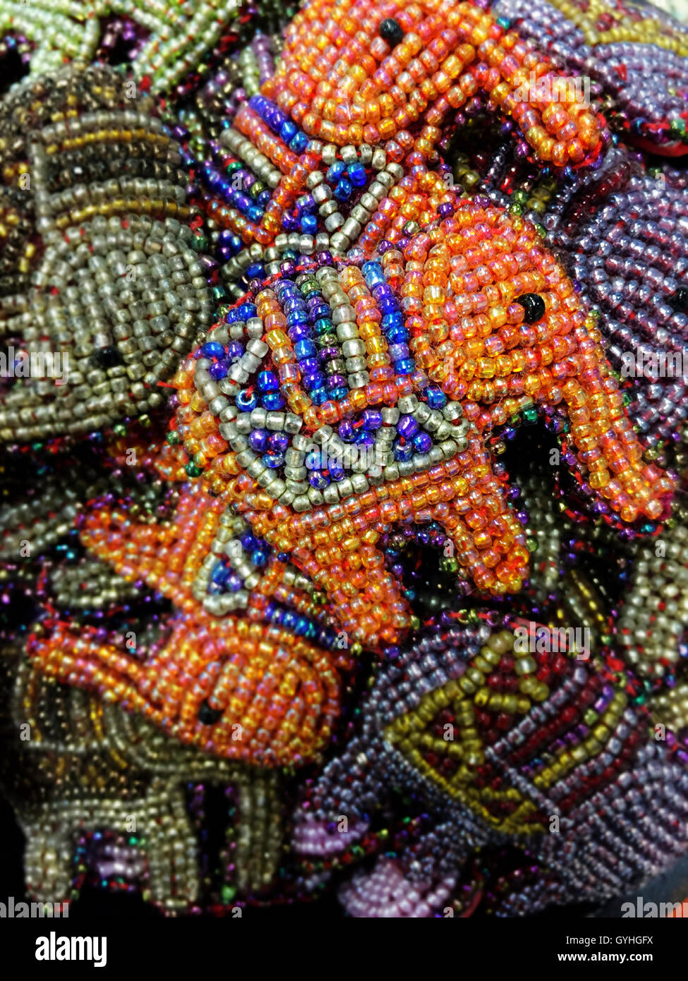Beaded Elephant Pins Stock Photo - Alamy