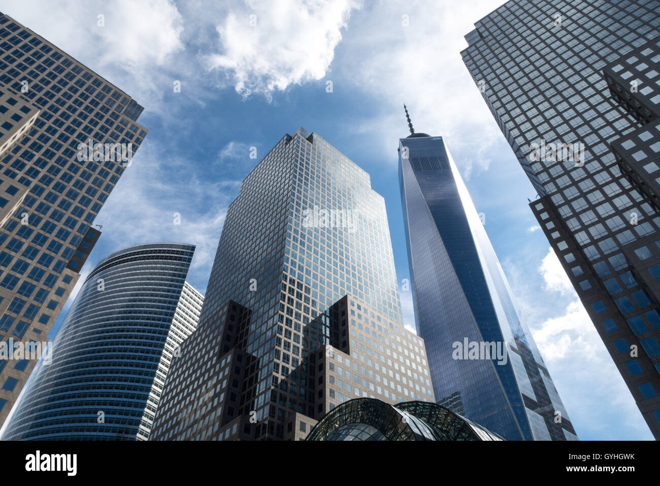 One World Trade Center and Brookfield Place, Lower Manhattan, NYC, USA ...
