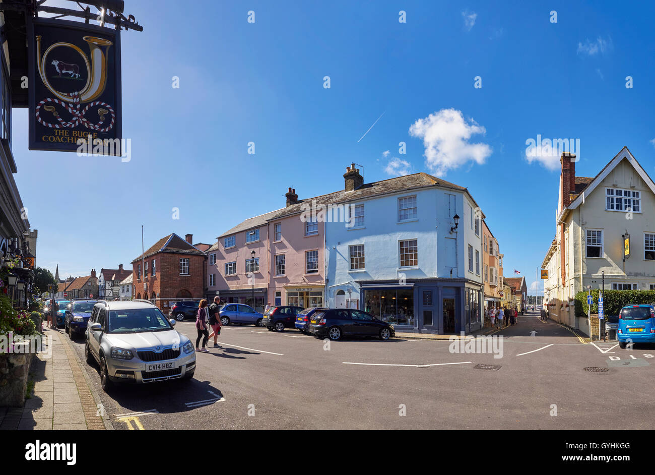Yarmouth town centre Isle of Wight panorama Stock Photo - Alamy