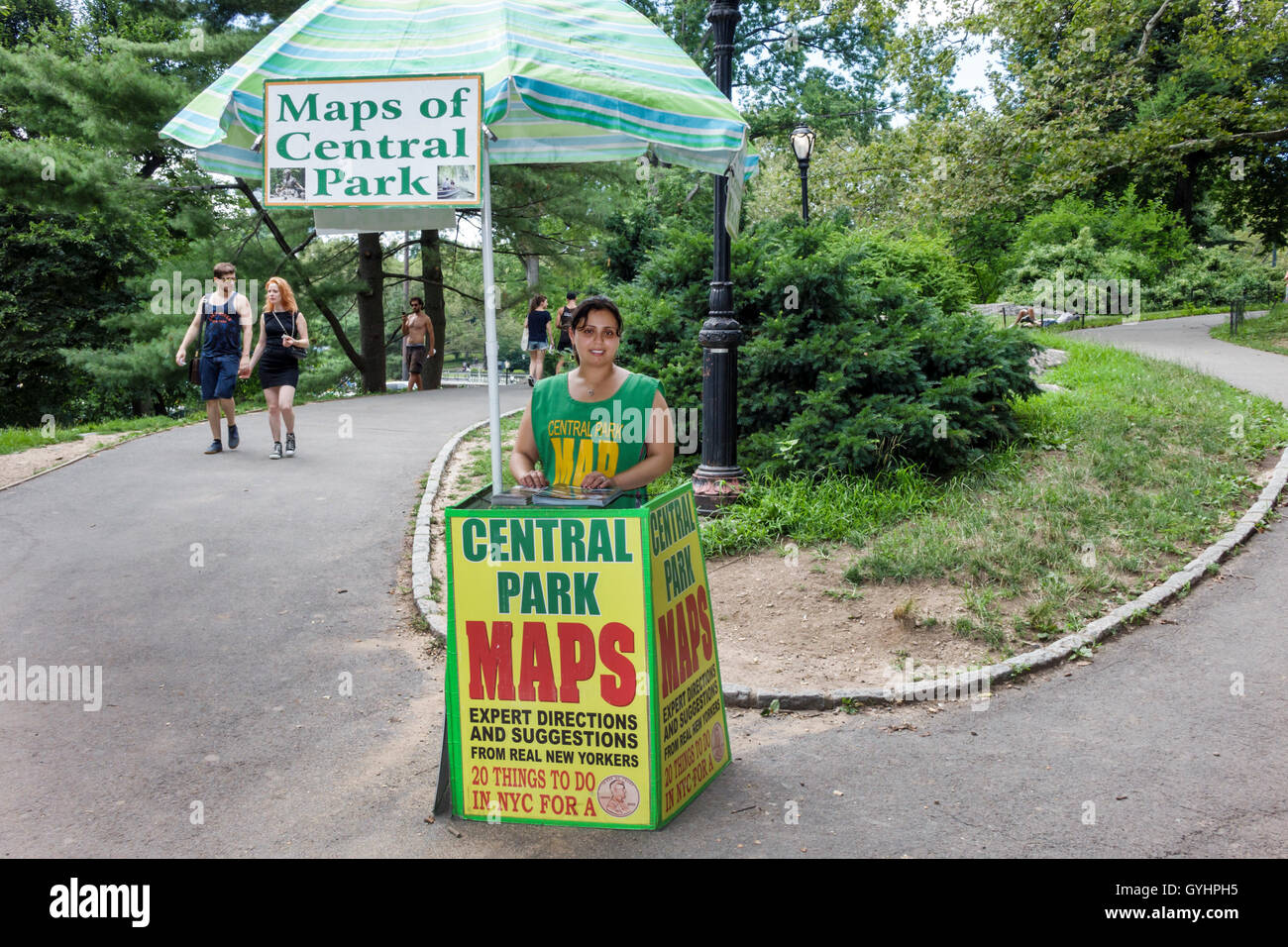 New York City,NY NYC Upper Manhattan,Central Park,urban park,kiosk,maps ...