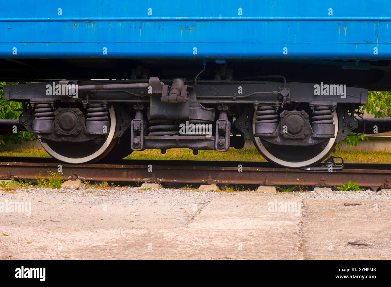 Close up of train wheels hi-res stock photography and images - Alamy